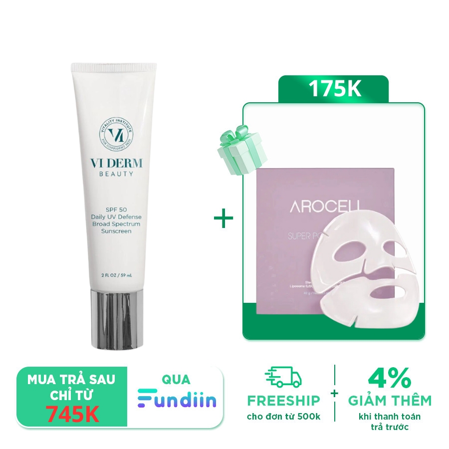 Kem Chống Nắng Phổ Rộng VI Derm SPF 50 Daily UV Defense Broad Spectrum ...